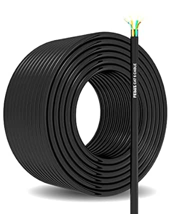 FEDUS 300 Meter Heavy Duty Outdoor Cat6 Cable Weatherproof/UV Resistant ...