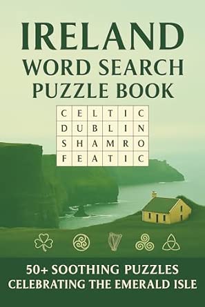 Ireland Word Search Puzzle Book: Word Searches With Easy to Read Print ...