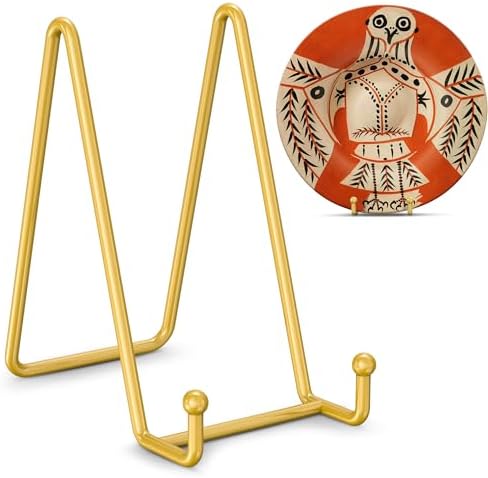 Amazon.com: Decolore 4 Pack 4 Inch Display Stands Gold Plate Stands ...