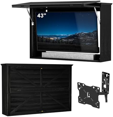 Amazon.com: GDLF Outdoor TV Enclosure, 43-Inch Solid Wood Weatherproof ...