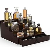Amazon.com: upcessory Cologne Organizer for Men, 4 Tier Black Wood ...