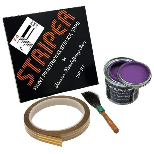 Amazon.com: Automotive Pinstriping KIT - Stencil/Brush/Paint ...