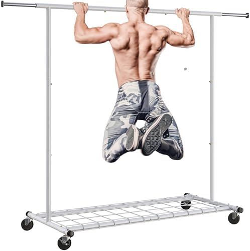 REIBII Clothes Rail, Clothes Rails for Bedroom, Clothes Rack Heavy Duty ...