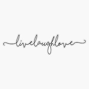 Amazon.com - Live Laugh Love Bumper Sticker Decal 5"