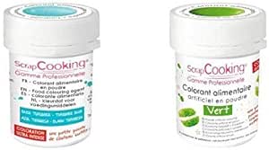 Amazon.com: 2 powdered food colorings - turquoise-green : Grocery ...