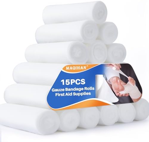 Amazon.com: MAQIHAN Gauze Bandage Rolls - 15PACK Gauze Rolls Gauze ...