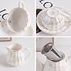 Amazon.com | Porcelain Tea Sets British Royal Series, 8 OZ Cups& Saucer ...