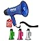Pyle Megaphone Speaker PA Bullhorn - 20 Watts & Adjustable Vol Control ...