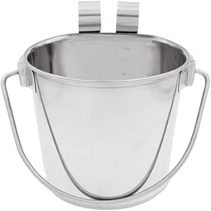 Amazon.com : INDIPETS Heavy Duty Flat Sided Pail with Two Hooks: Pet ...