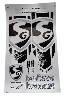 flame silver u-04 cricket bat sticker self adhesive : Amazon.in: Sports ...
