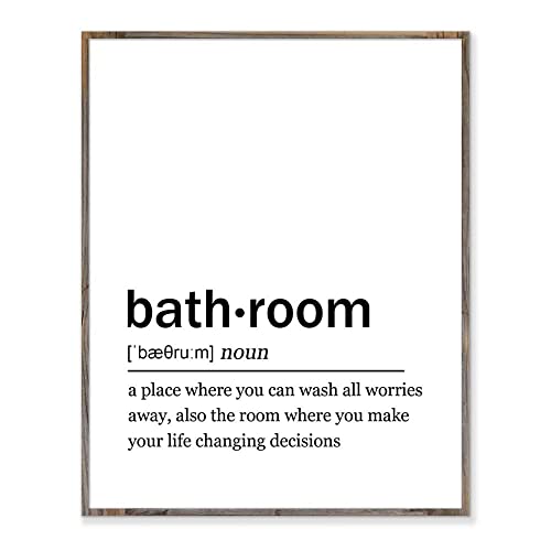 Amazon.com: Bathroom Definition Wall Art Print Home Wall Decor Bathroom ...
