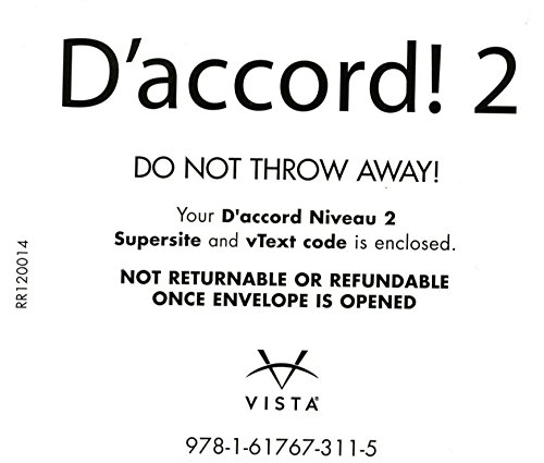 D'accord! Level 2 vText w/ Supersite Code - CODE ONLY: vhl ...