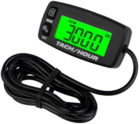 Amazon.com: RacingPowerSports Backlit Digital Tach Tachometer Hour ...
