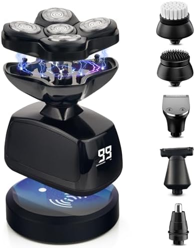 Amazon.com: Bald Shavers for Men - Telfun Upgrade 5-in-1 Electric Head ...