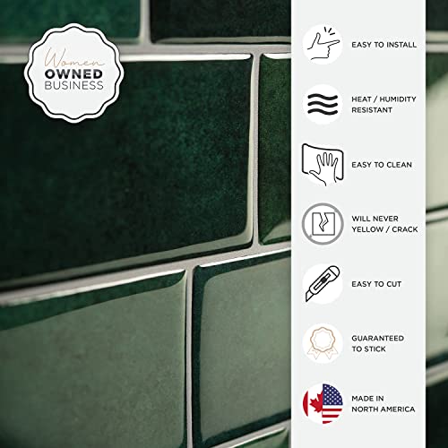 SMART TILES Peel and Stick Backsplash – 5 Sheets of 11.56″ x 8.38″ – 3D ...