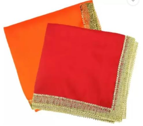 Satin Silk Pooja Altar Cloth for God Mandir | Diwali Pooja Mat for Puja ...