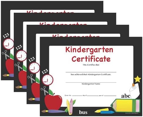Amazon.com : 35 Pcs Certificates of Achievement Award for Kindergarten ...