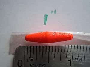 Amazon.com: 25 PCS. FLUORESCENT RED PEG FLOATS, 1" LONG for Toothy ...