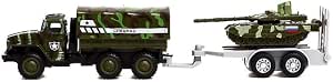 Amazon.com: AEVVV Russian Army Truck Ural with Trailer and T-90 Tank, 1 ...