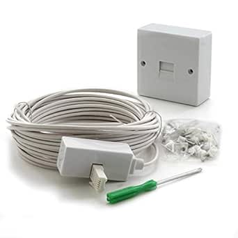 121AV DIY Telephone Extension Kit Complete Phone Line Extension Kit ...