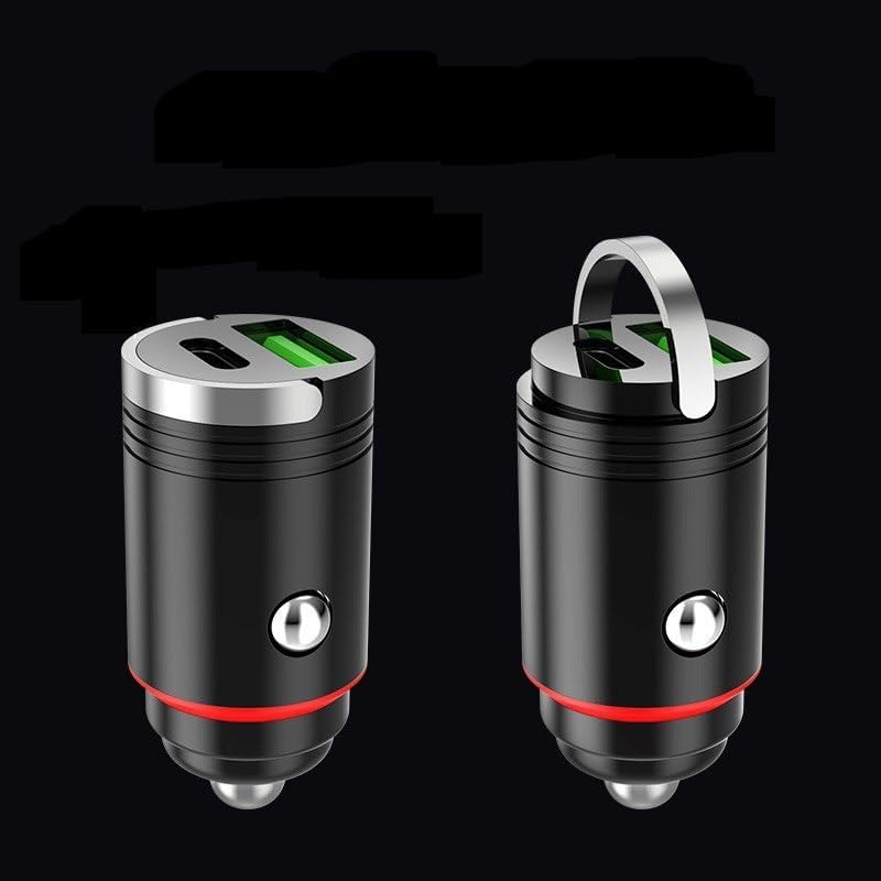 Florisca USB & Types-C Metal Car Charger, 45W Dual Port Fast with Dual ...