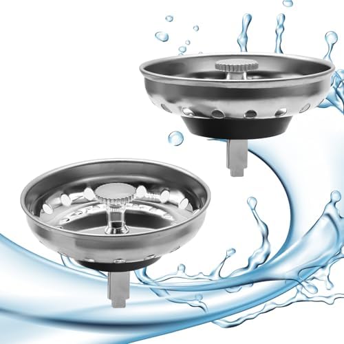 Yasdyri Kitchen Sink Basket Strainer Replacement for 3-1/2 Inch ...