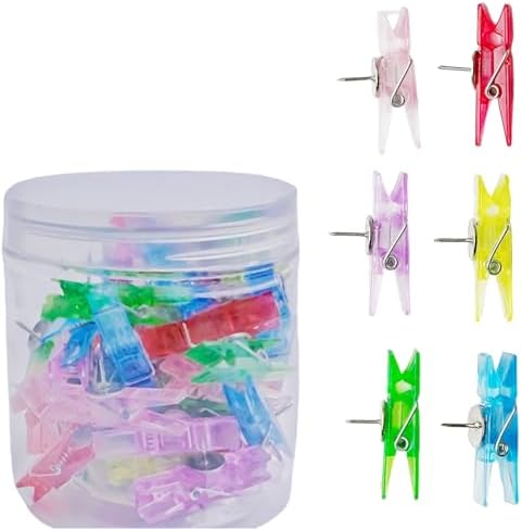 Amazon.com: Hmjpng 50 Pieces Push Pin Clips Plastic Push Pins Photo ...