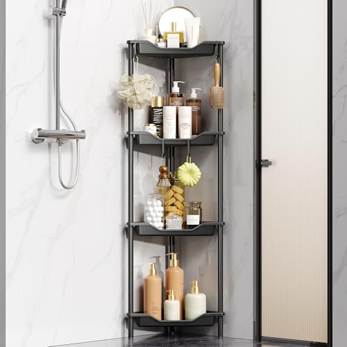 Amazon.com: Purdaz 4 Tier Shower Caddy Organizer Shelf Corner ...