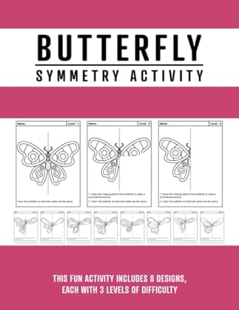 Butterfly Symmetry Workbook: Butterfly Theme Lines of Symmetry Activity ...