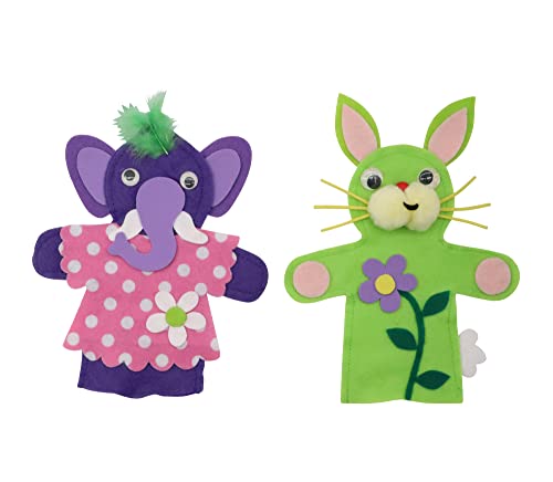 Felt hand puppets to style & decorate – Pack of 10 puppets in assorted ...