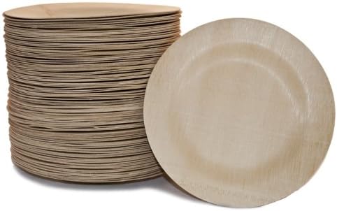 Amazon.com: Bambu Veneerware 9" Bamboo Round Plate, 100/CS : Health ...