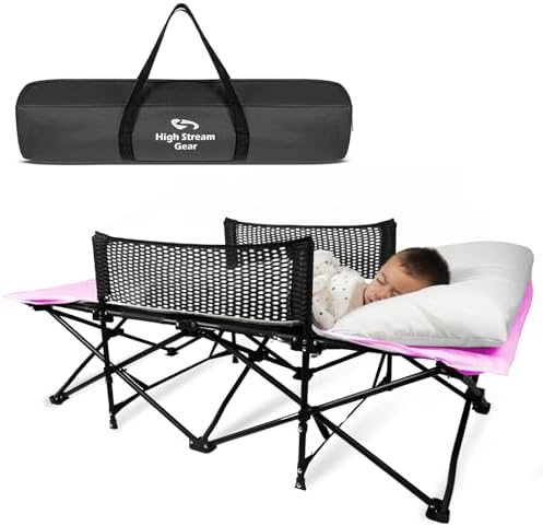 Amazon.com: High Stream Gear Toddler Cot Bed: Kids Travel Camping Bed ...