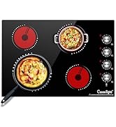 Amazon.com: Cusinesync 30 Inch Electric Cooktop, 4 Burner Built-in ...
