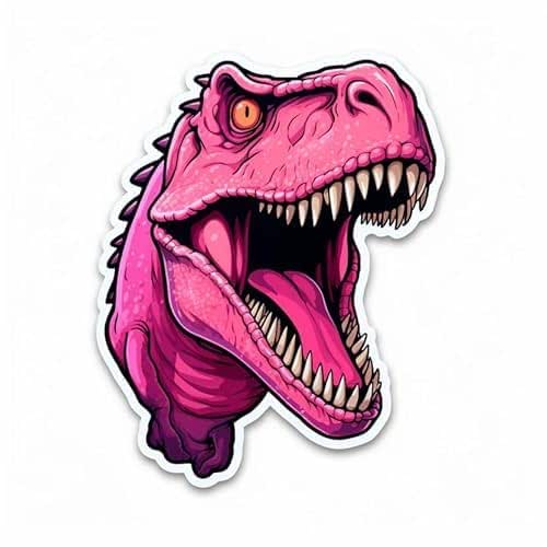 Amazon.com: Pink T-Rex Dinosaur Unique Vinyl Decal Waterproof Sticker ...