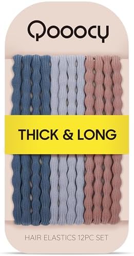 Amazon.com : Extra Long Hair Tie for Thick and Curly Hair - Elastic ...