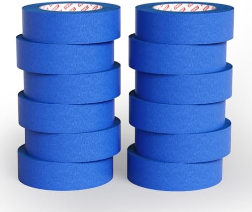 SWRT Blue Painters Tape 1 Inch x 55 Yards, 12 Rolls (660 Yards) – Sharp ...