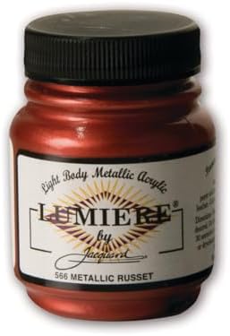 Jacquard Products Lumiere Metallic Acrylic Paint 2.25Oz, 8 Color Set ...