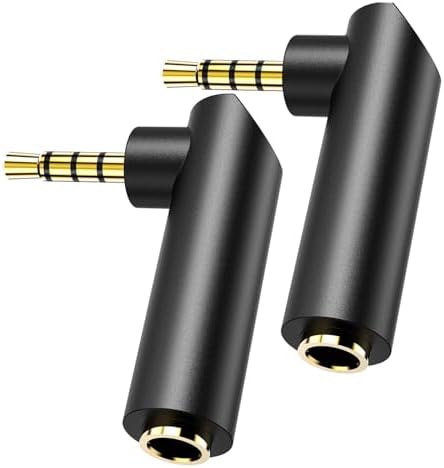 Amazon.com: Cable Matters 2-Pack TRRS Right Angle 3.5mm Adapter in ...