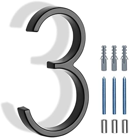 House Numbers, 5" Floating Stainless Steel Address House Number Sign ...