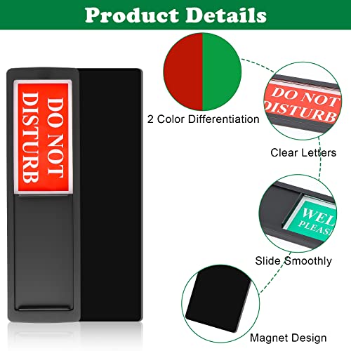 Do Not Disturb Door Sign 2 Pcs,RUNEAY Privacy Sign with Magnet,Do Not ...