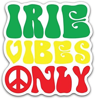 Amazon.com: Irie Vibes Only Peace Vinyl Decal Sticker - Car Truck Van ...