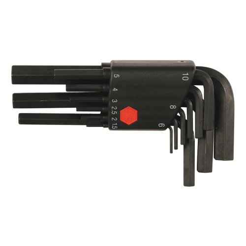 Amazon.com: Wiha 35390 Short Arm, Metric Hex, L-Key 9 Piece in Plastic ...