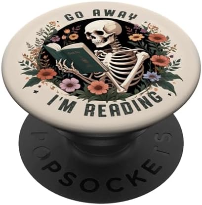 Amazon.com: Go Away I'm Reading Funny Skeleton Book Lovers Bookish ...