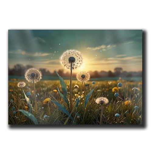 Amazon.com: Dandelion Meadows - Watercolour Wall Art Wall Art Of Natural Landscapes Fields With ...