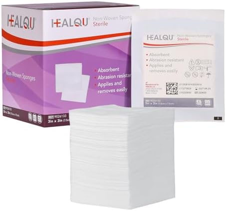 Amazon.com: Dealmed Sterile Gauze Pads – 100 Count, 3’’ x 3’’ Gauze ...