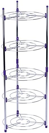 EBTOOLS Pan Rack, 5 Tier Round Pan Pot Rack Kitchen Wire Shelving Unit ...