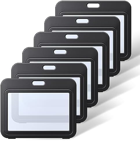 Amazon.co.jp: Pawfly ID Badge Holder 10 Pack Horizontal Hard Plastic ...