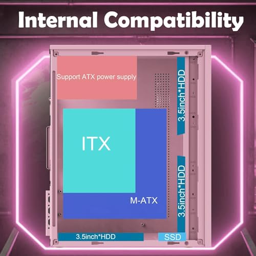 Snapklik.com : M-ATX Mini Tower Gaming Computer Cases,Front Panel
