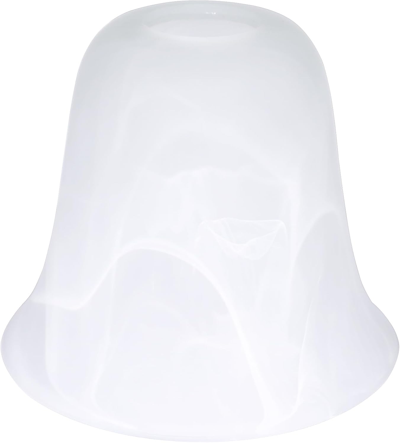 White Glass Lamp Shade Replacement, Alabaster Bell Glass Shade ...