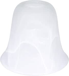 White Glass Lamp Shade Replacement, Alabaster Bell Glass Shade ...